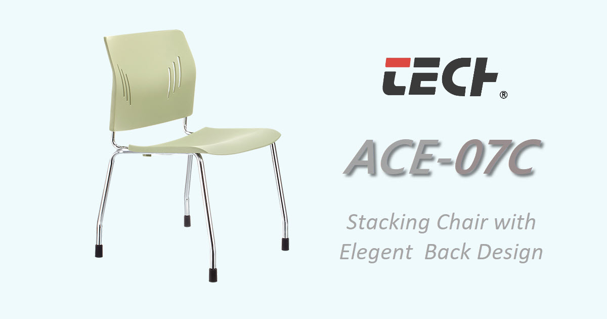 ACE-07C Stacking Side Chair for Common Area & Meeting Room｜Tech & Q
